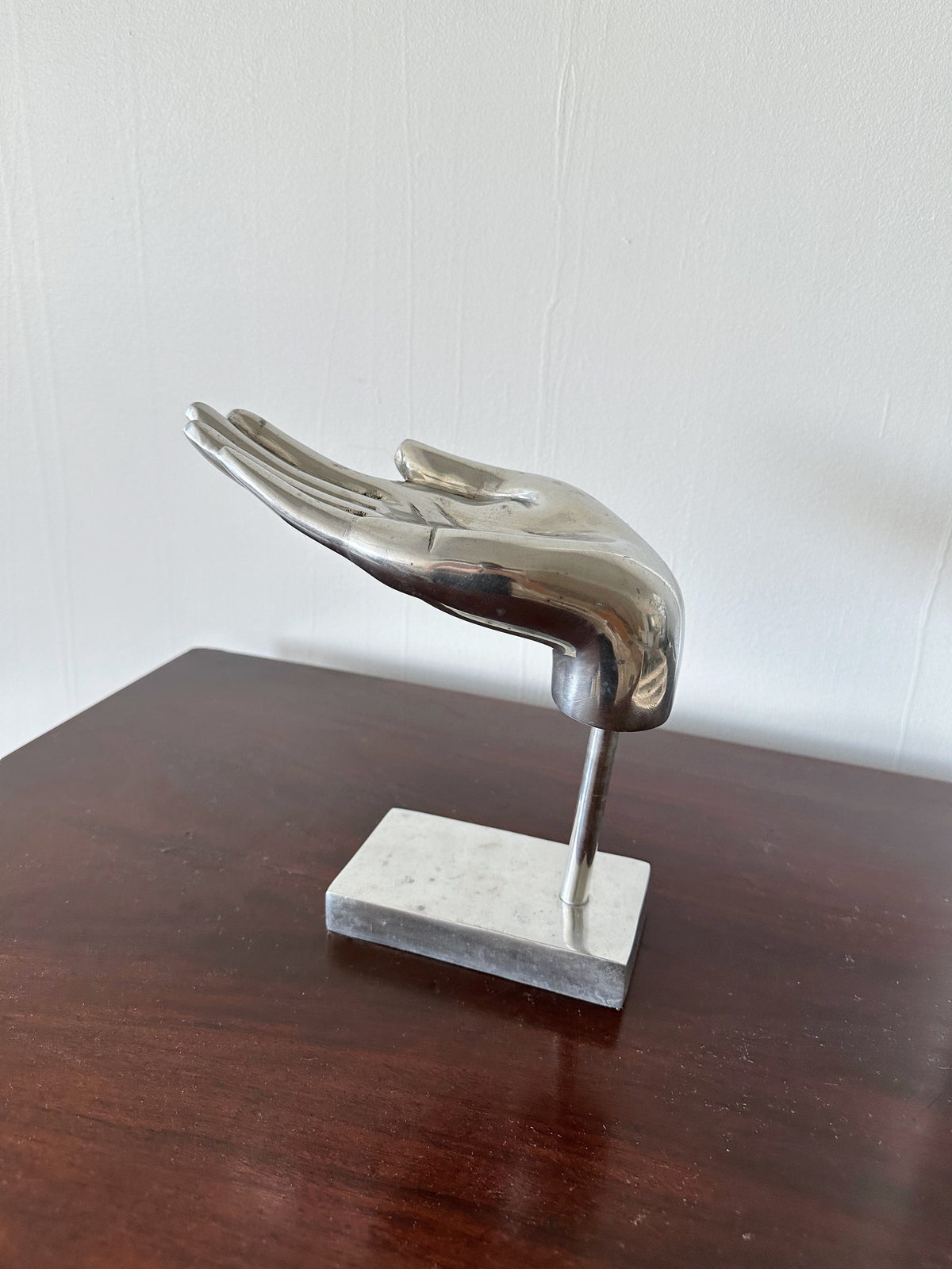 CAST ALUMINUM OPEN HAND SCULPTURE | Maison Singulier
