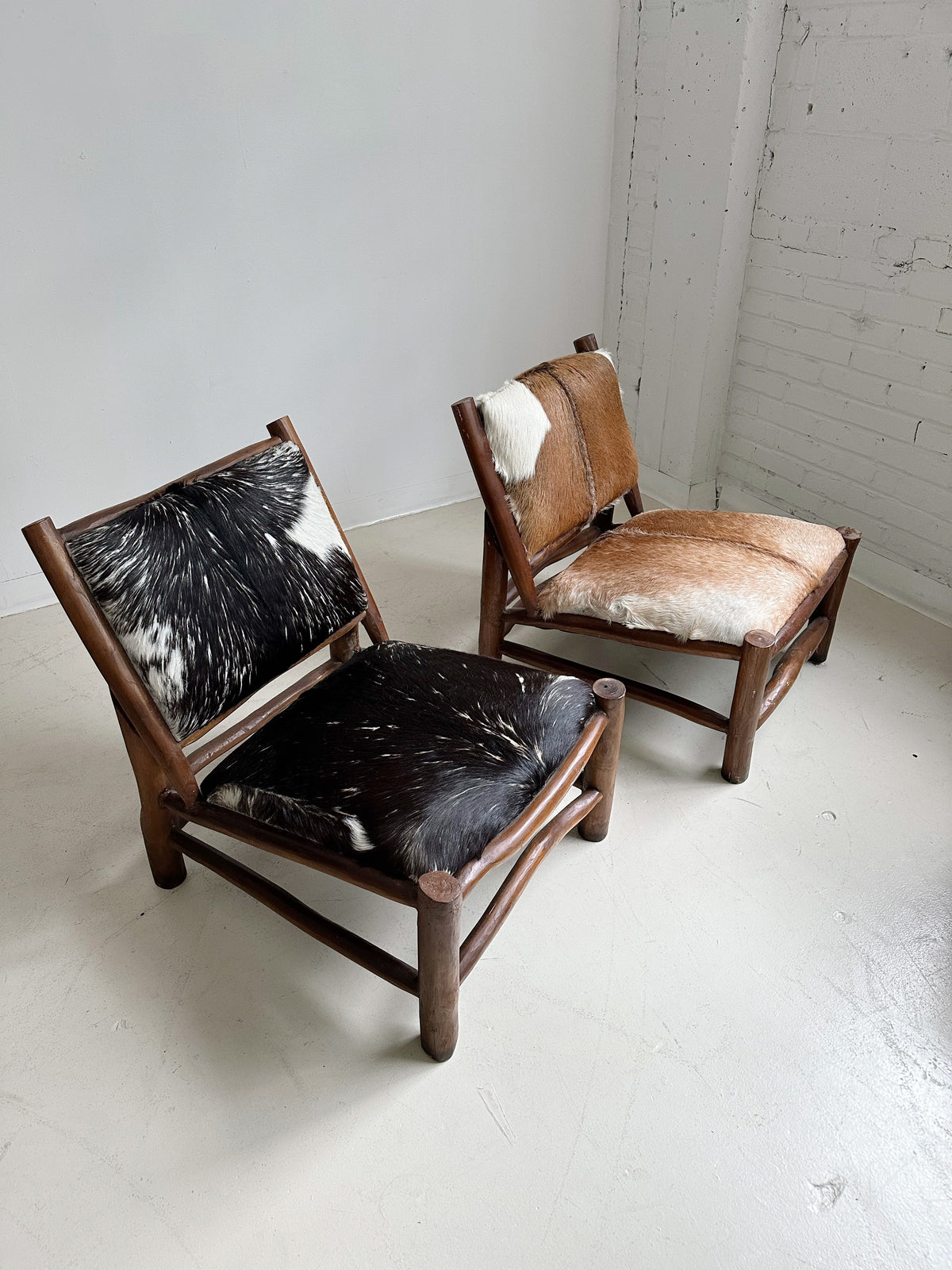 HANDMADE WOOD & HIDE CHAIRS | Maison Singulier