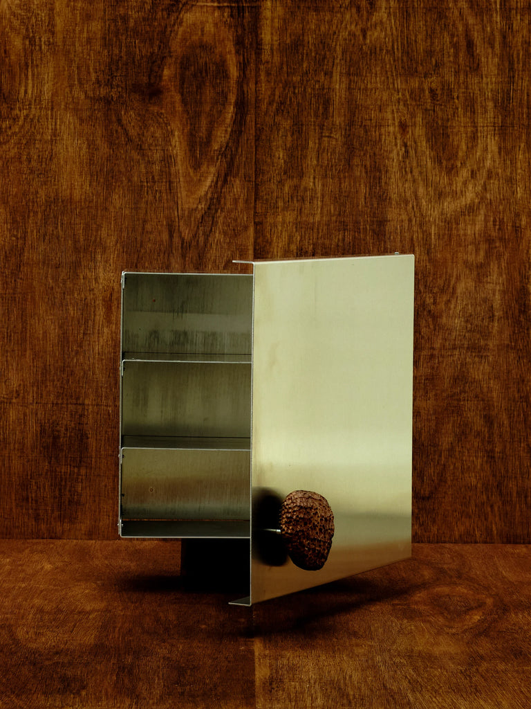 BIL BOE ALUMINUM & STEEL MEDICINE CABINET WITH WOODEN HANDLE | Maison ...