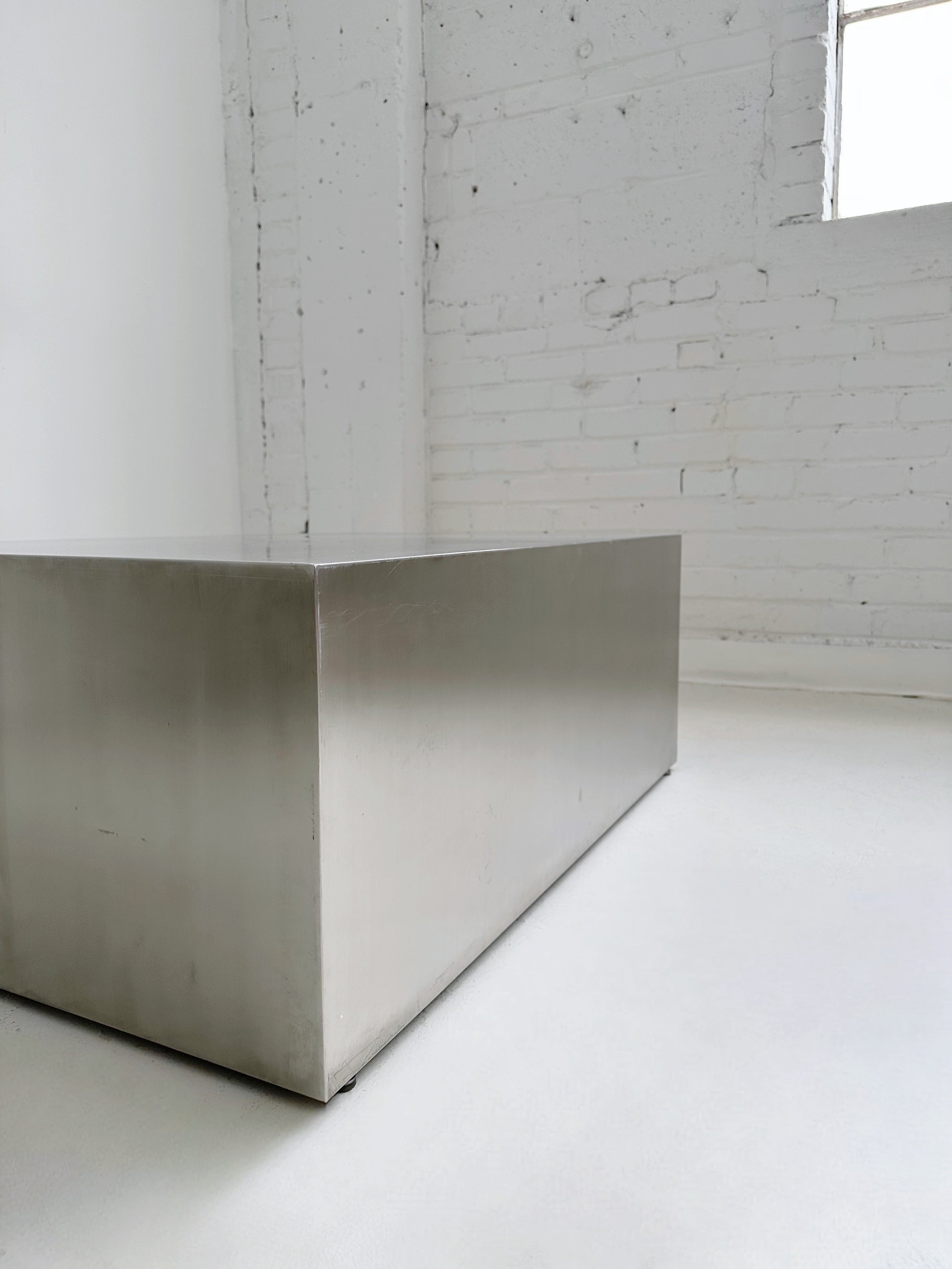 STAINLESS STEEL BLOCK COFFEE TABLE | Maison Singulier