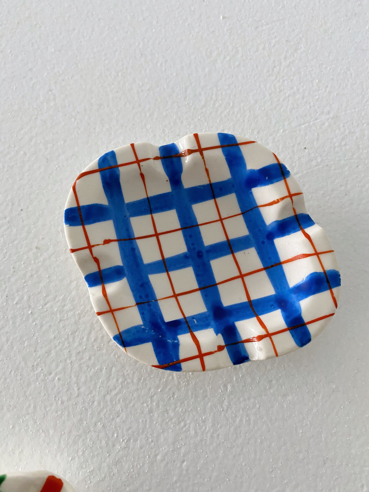 JAPANESE CHECK PRINT MINI ASHTRAYS, SET OF 4 | Maison Singulier